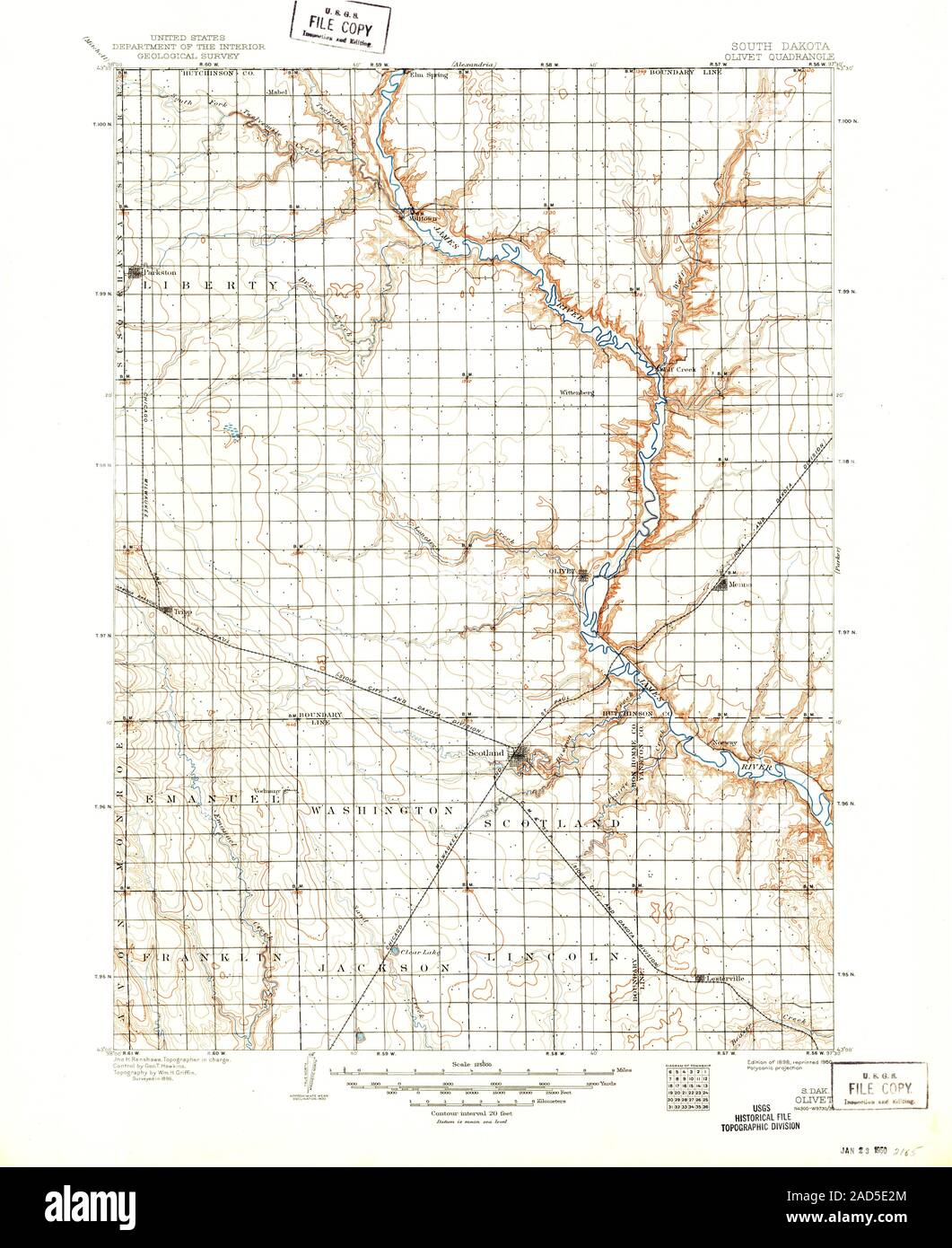 Map of olivet south dakota hi-res stock photography and images - Alamy