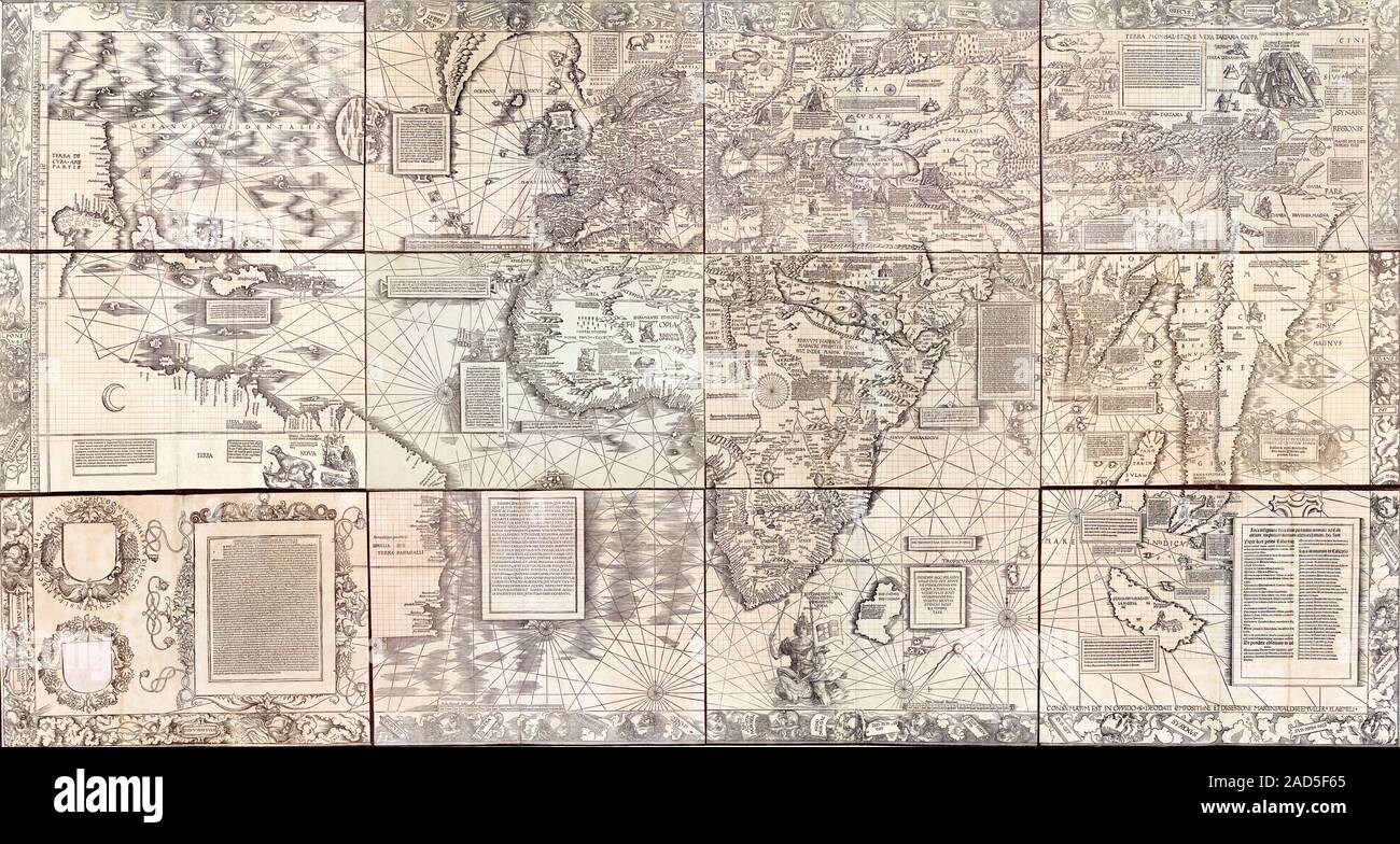 Waldseemuller's Carta Marina. This 1516 world map was produced by ...