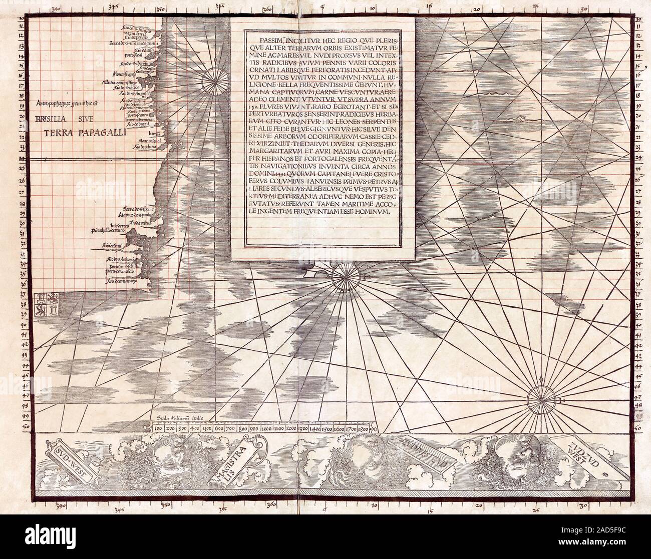 Section of Waldseemuller's Carta Marina. This is the second section of ...