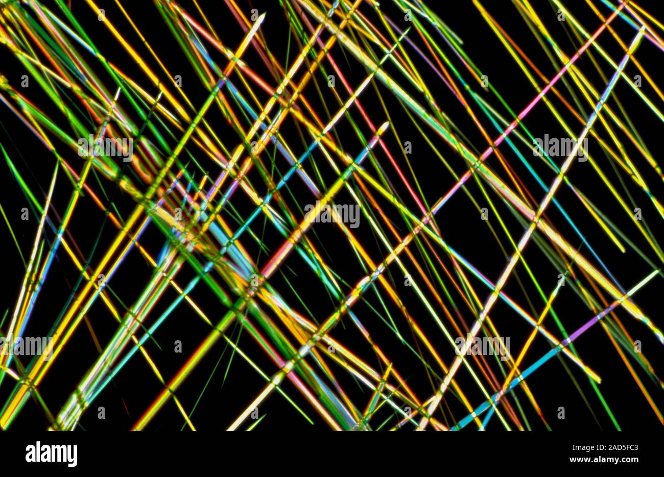 Light micrograph (LM) of Penicillin (antibiotic) crystals. Penicillin ...