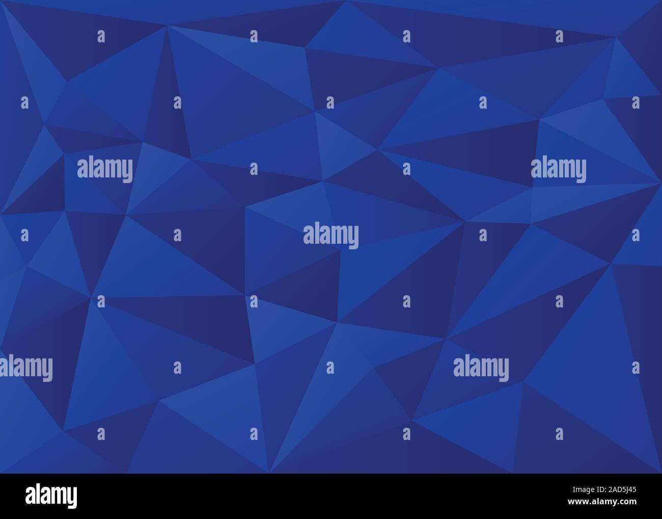 Deep Blue 3D Polygon Geometric Triangles Background Vector Illustration ...