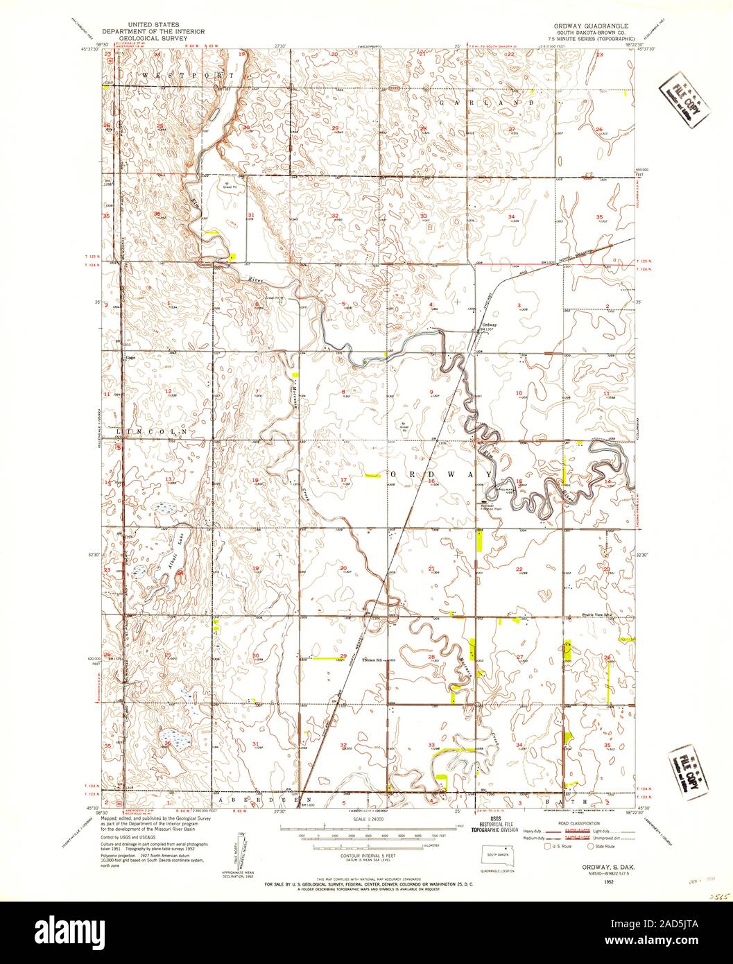 Ordway map hi-res stock photography and images - Alamy