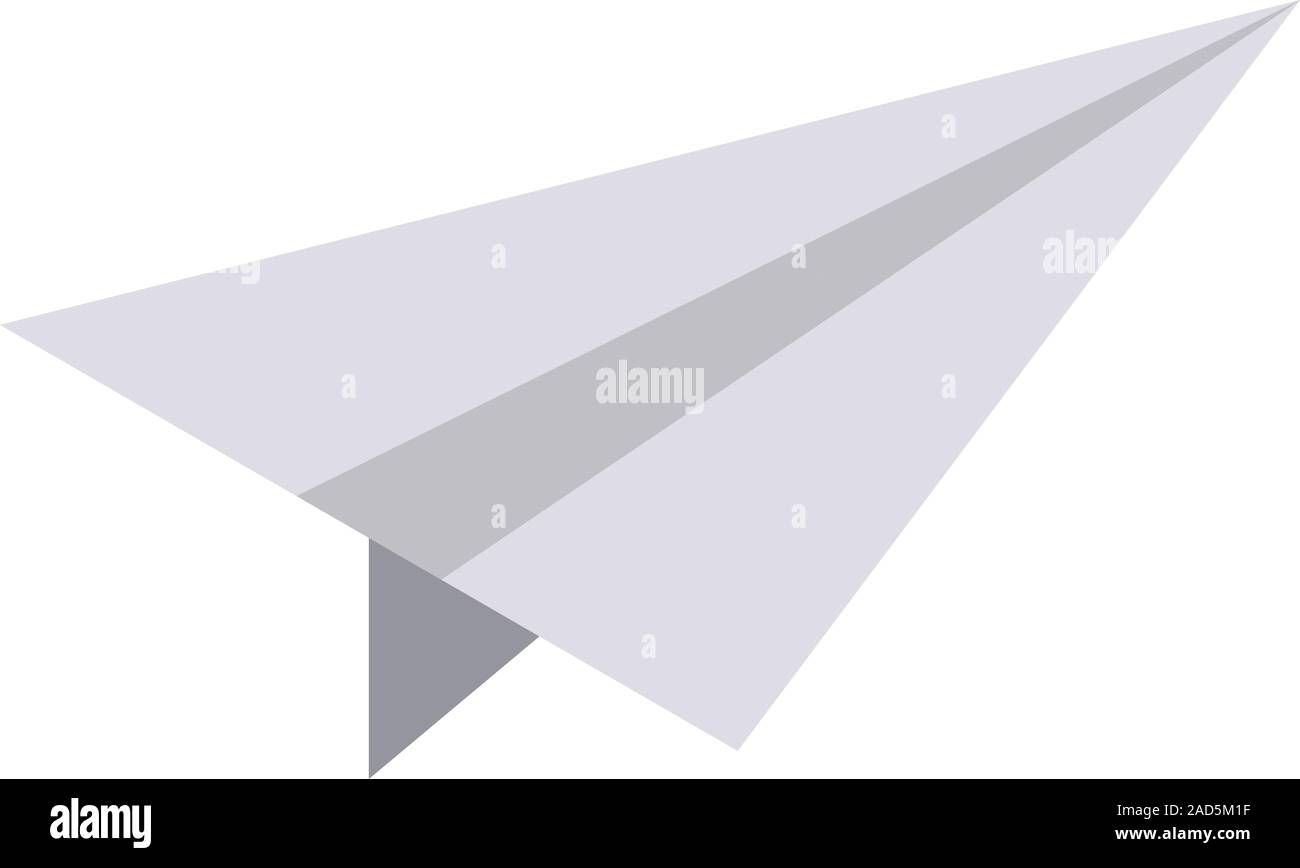 Cartoon illustration folded paper plane Stock Vector Images - Alamy