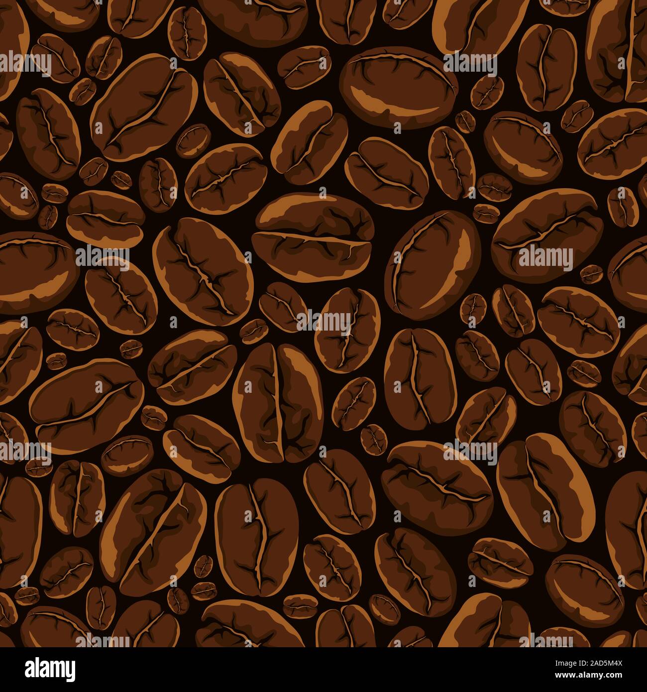 Coffee theme. Coffee beans seamless pattern Stock Vector Image & Art ...