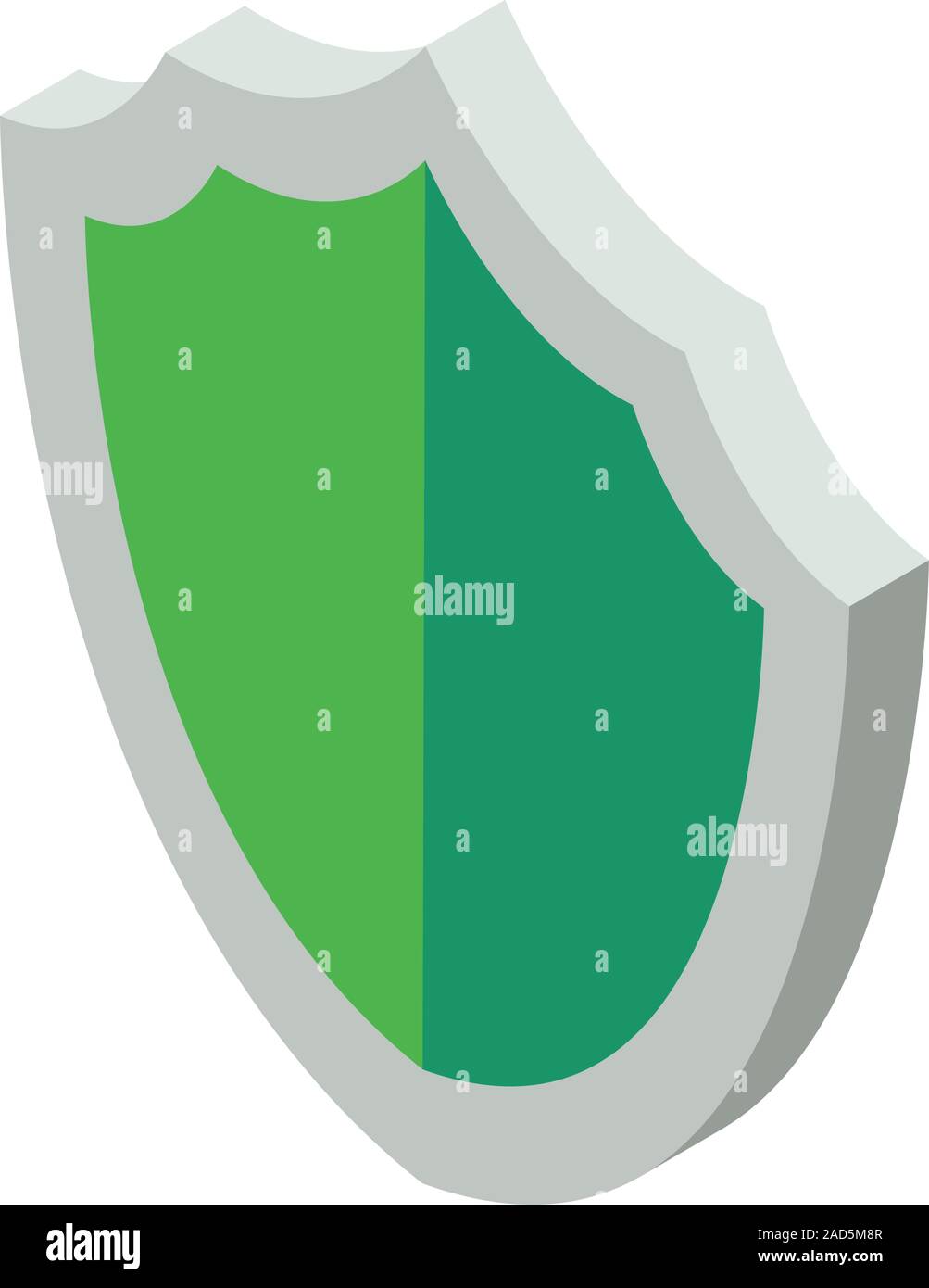 Security icon green 3d shield Stock Vector Images - Alamy