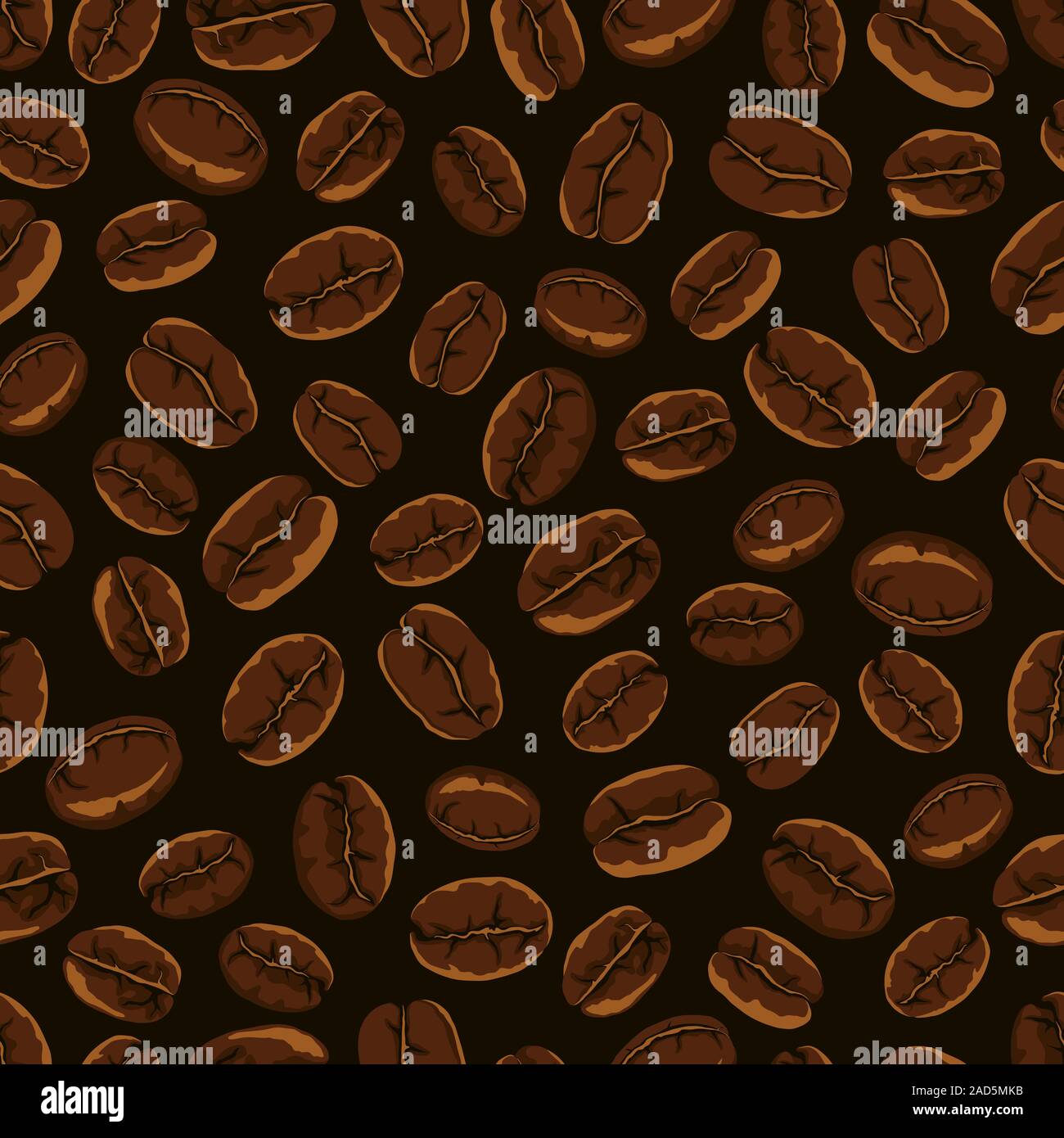Coffee theme. Coffee beans seamless pattern Stock Vector Image & Art ...
