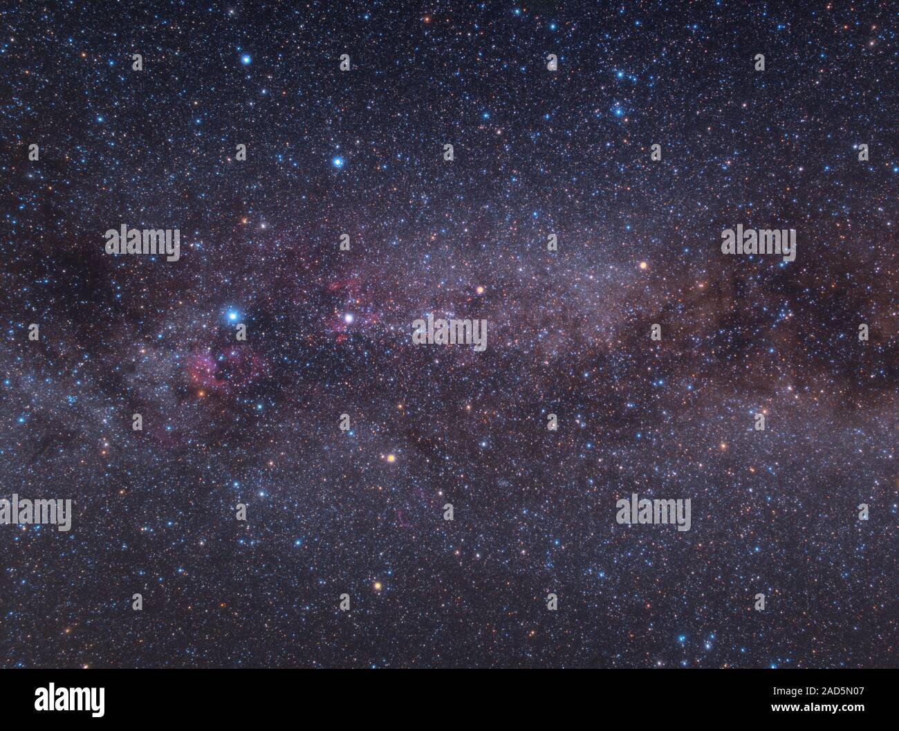 Constellation of Cygnus. Optical image of the stars of the northern ...