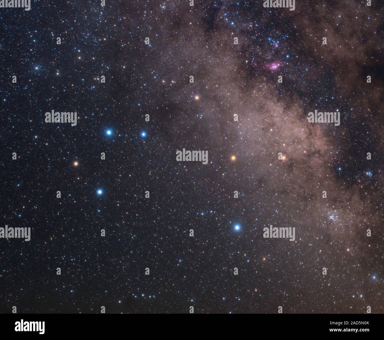 Constellation of Sagittarius. Optical image of the stars of the ...