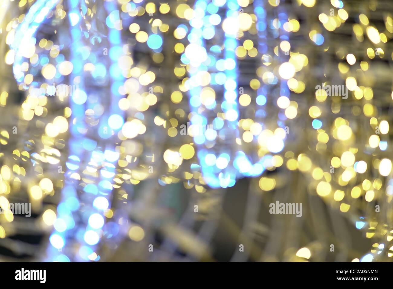 Christmas lights garland side decoration for the new year Stock Photo ...