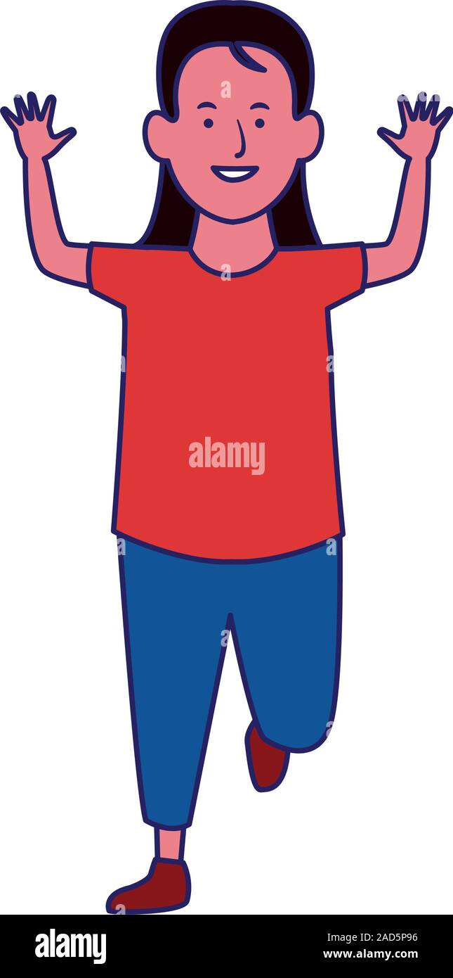 little girl standing icon, flat design Stock Vector Image & Art - Alamy