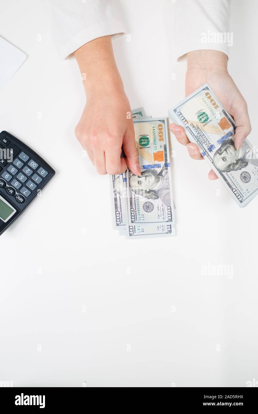Hands give dollar bills hi-res stock photography and images - Alamy