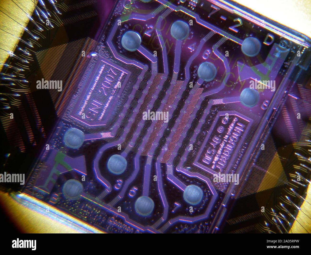 Microfluidic magneto-nano sensor chip. This chip has been developed to ...