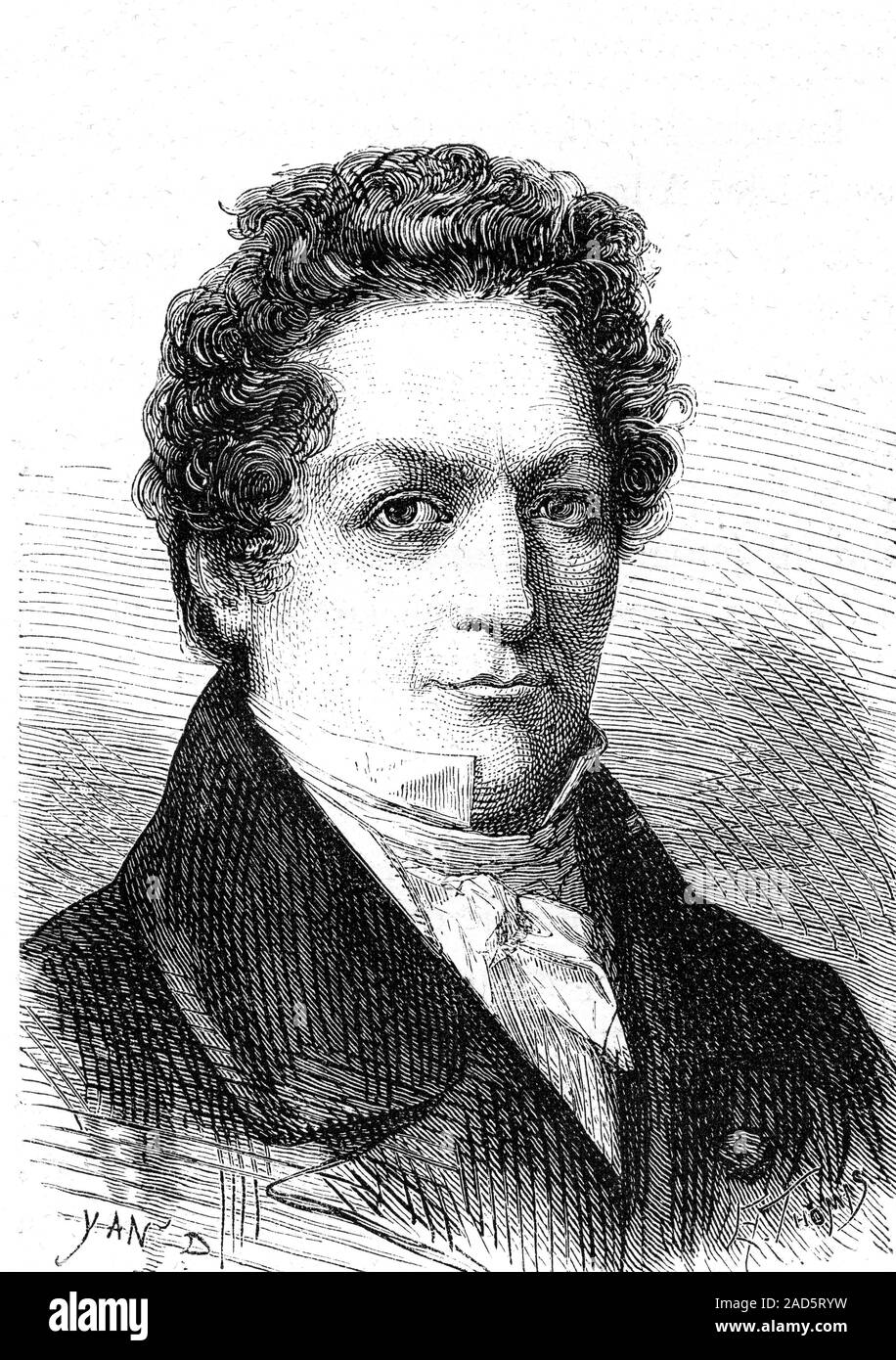 Louis Thenard (1777-1857). 1867 illustration of the French chemist ...