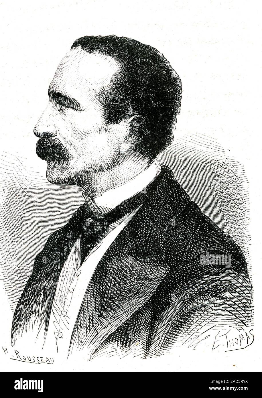 Gaetano Bonelli (1815-1867). 1868 illustration of the Italian inventor ...