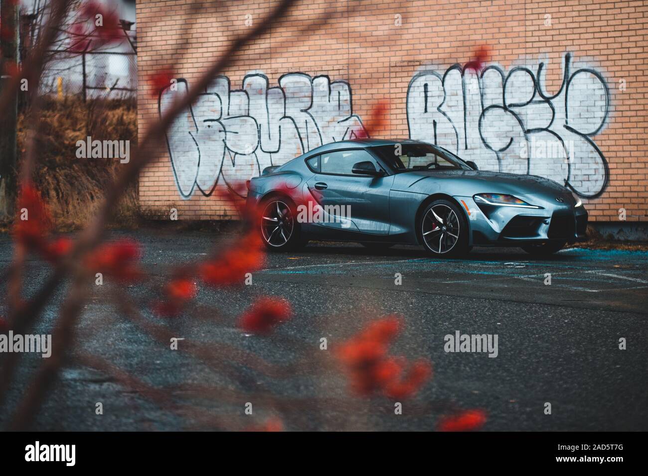 2020 silver toyota supra gr Stock Photo - Alamy