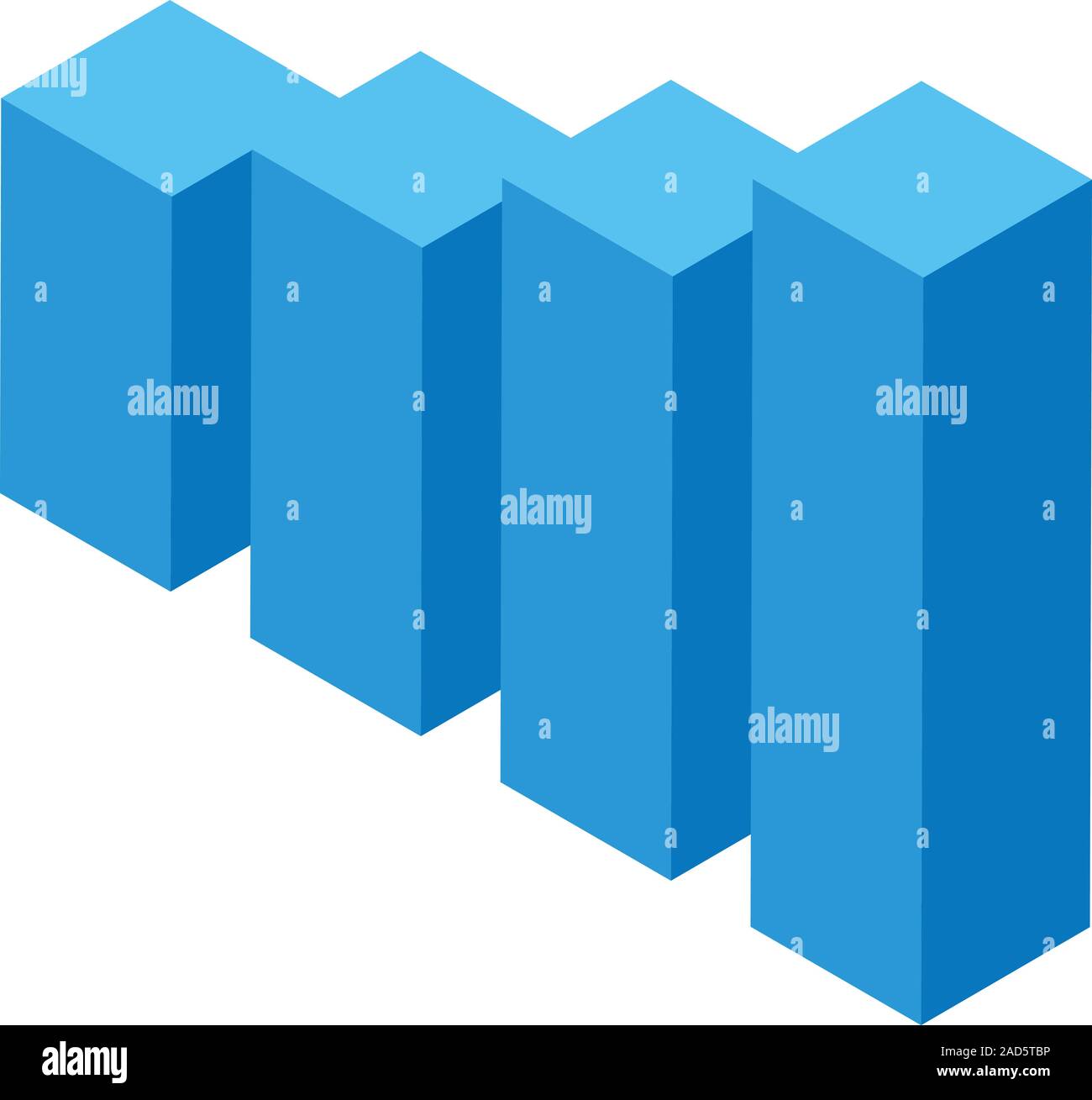 Blue graph bar icon, isometric style Stock Vector Image & Art - Alamy