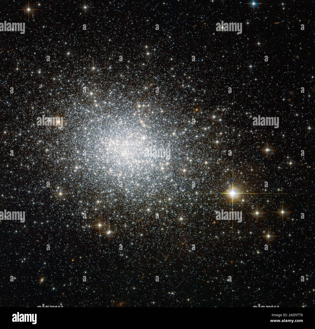 Hubble Space Telescope (HST) image of globular cluster NGC 121. Globular clusters are spherical ...