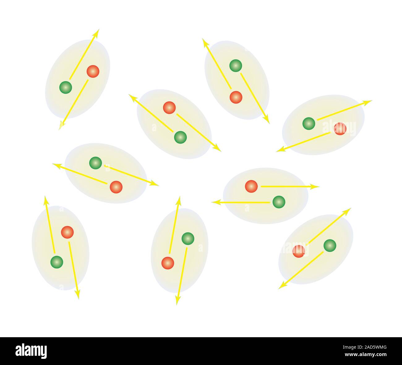 Computer illustration of a counterflow superfluid state. In this type ...