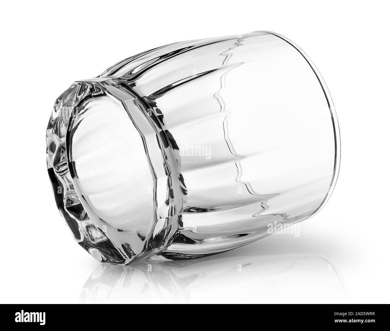 Empty glass lying rotated Stock Photo - Alamy