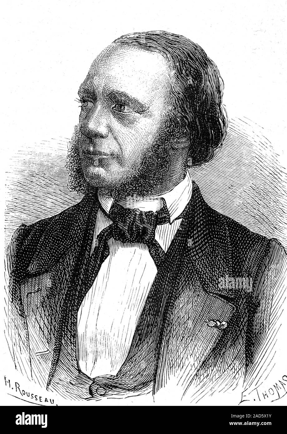 Louis Breguet (1804-1883). 1868 illustration of the French physicist ...