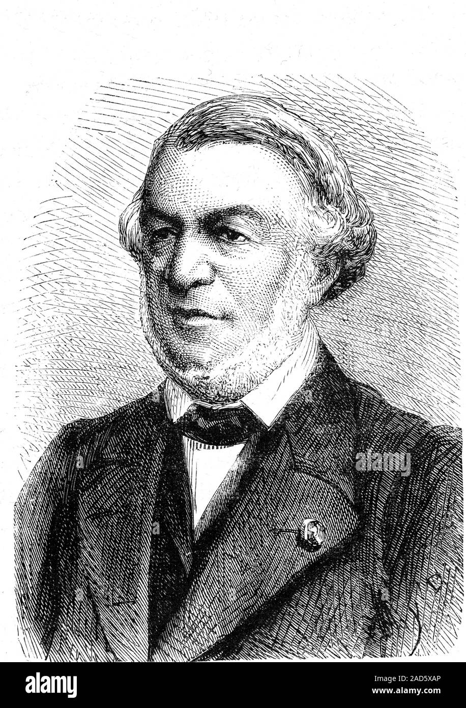 Eugene Flachat (1802-1873). 1867 illustration of the French civil ...