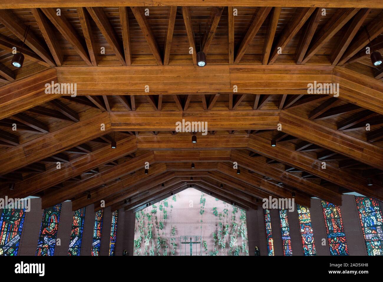 The interior of the Santa Rosa de Lima Church, in Lince, Peru Stock ...
