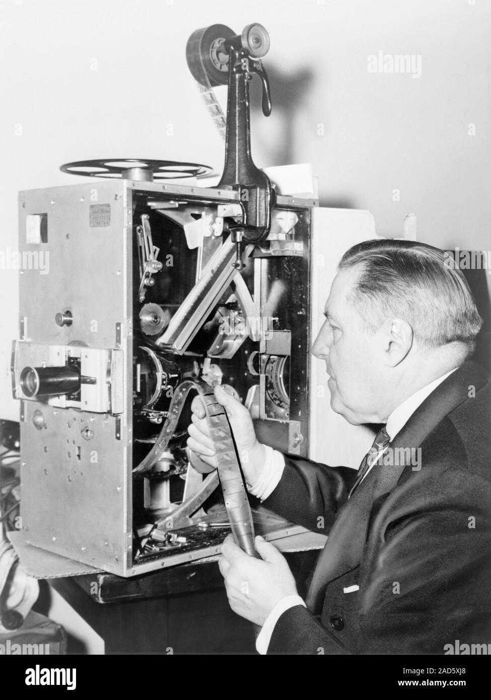 Billy Bitzer (1872-1944), American cinematographer, seated at a movie ...