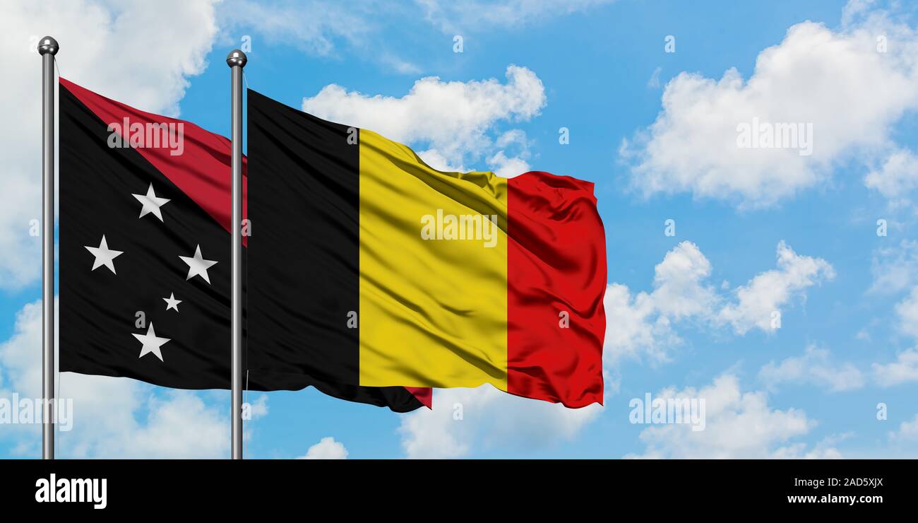 Belgium papua new guinea flag hi-res stock photography and images - Alamy