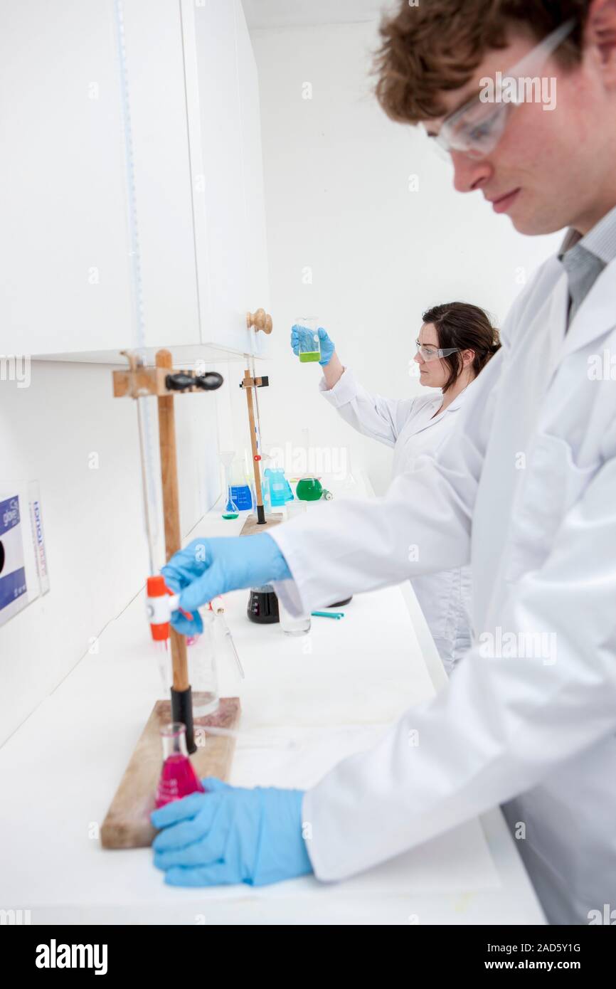 Water purification research. Laboratory research microbiologists ...