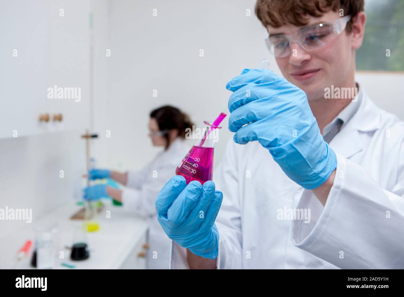Water purification research. Laboratory research microbiologists ...