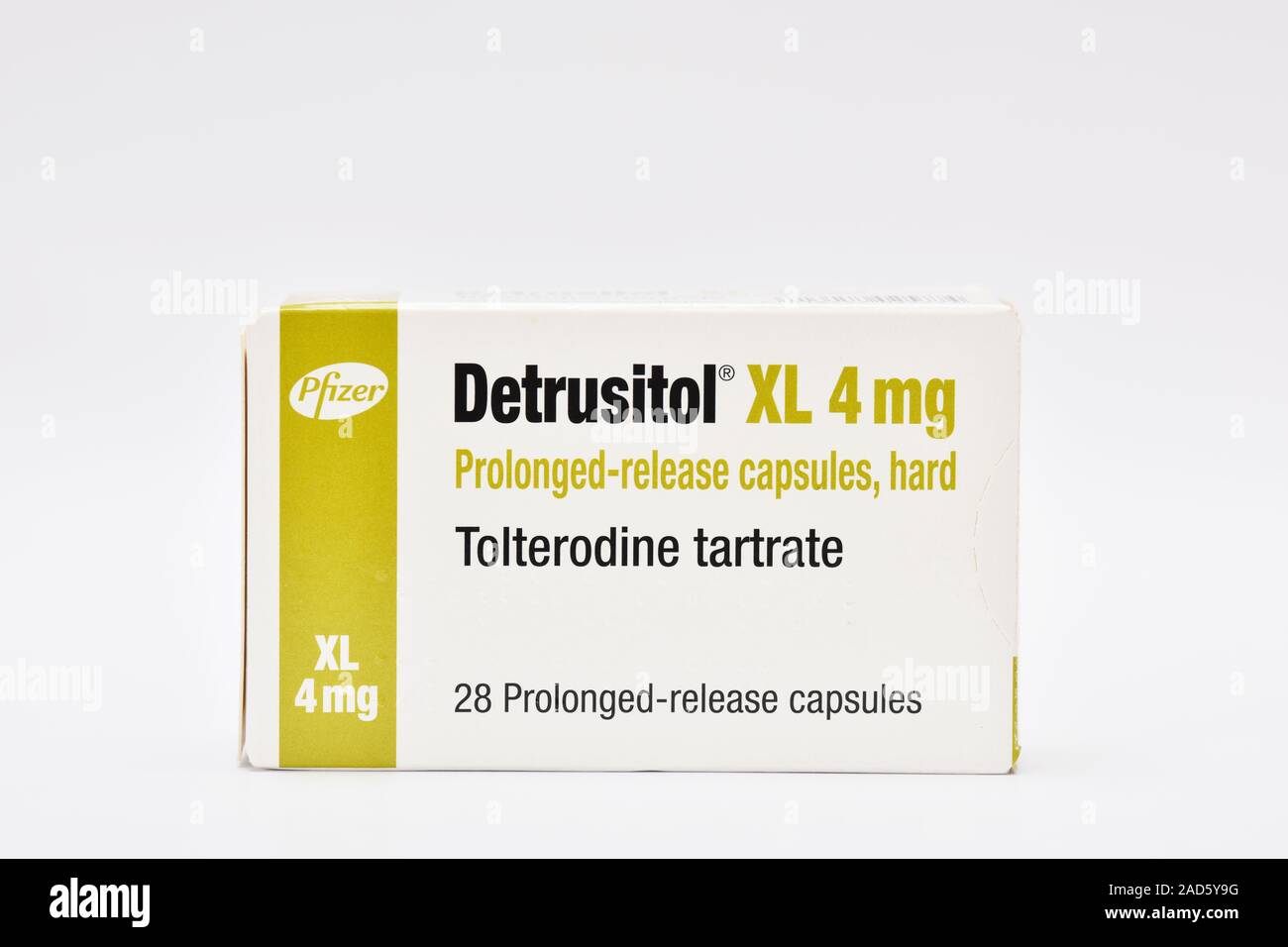 Tolterodine incontinence drug. Packet of prolonged-release tolterodine ...