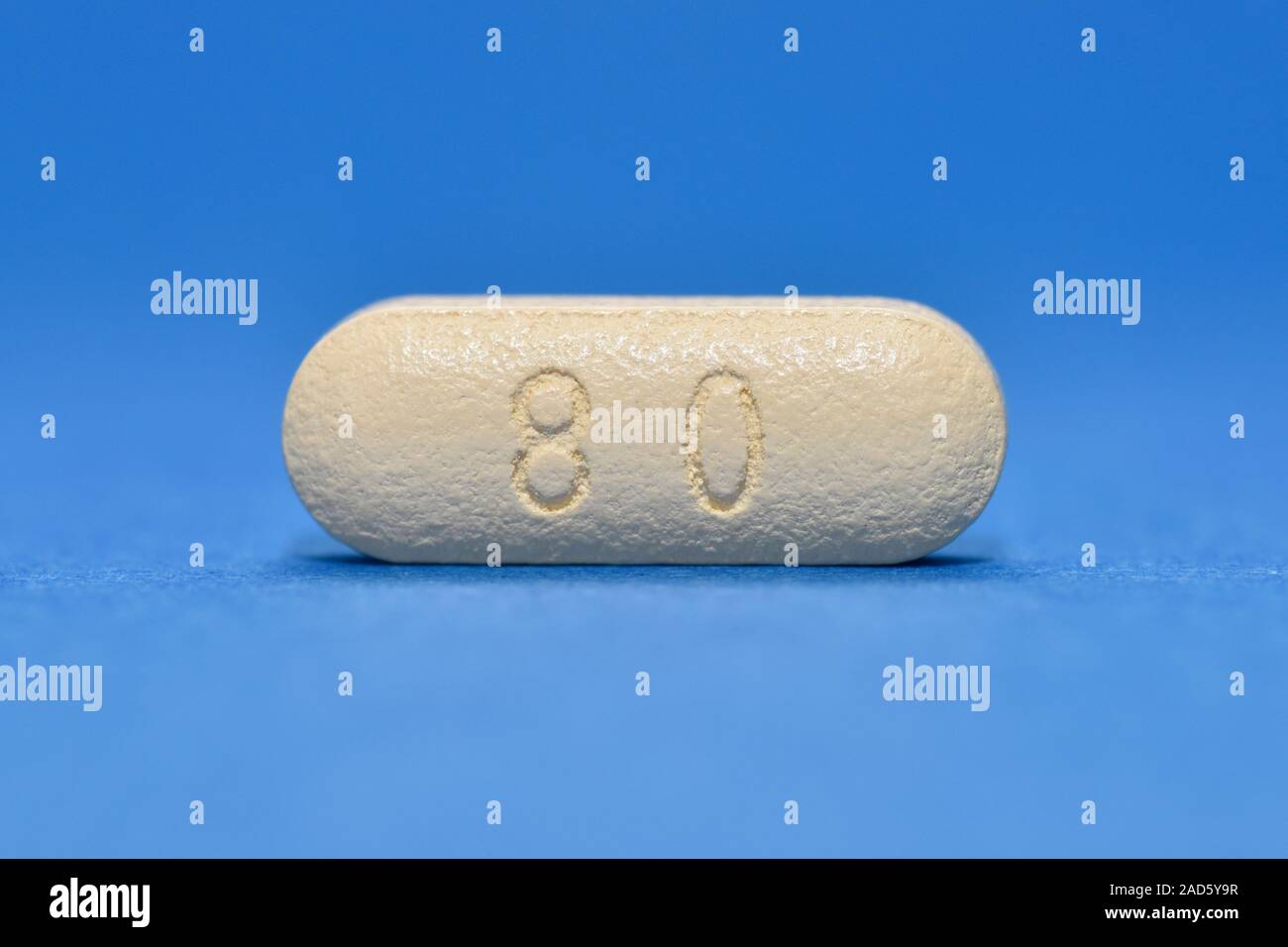 Febuxostat gout drug. Tablet of the drug febuxostat, sold under the ...