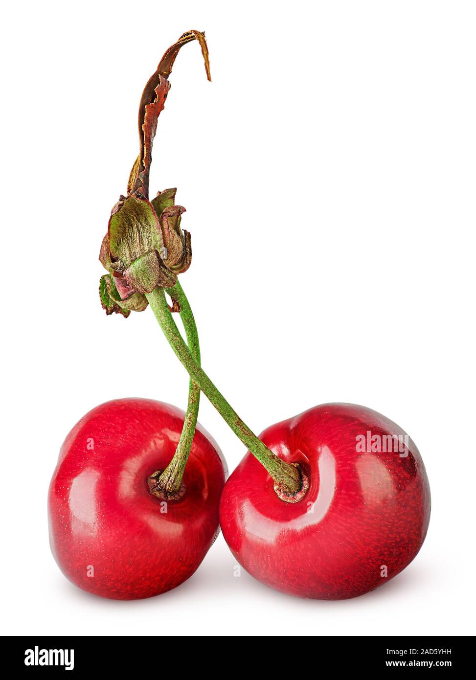 Cherry pair isolated on hi-res stock photography and images - Alamy