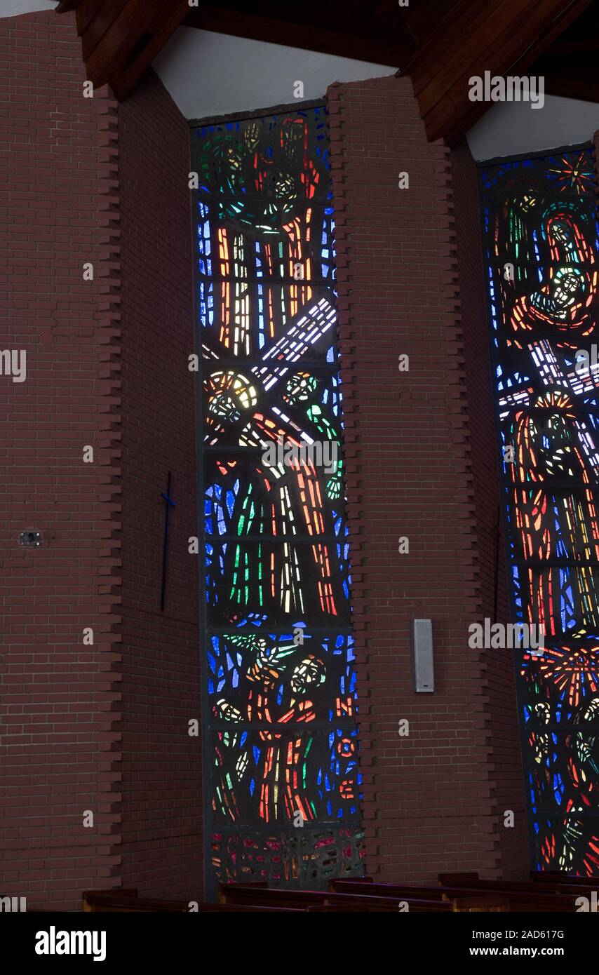 Bright and colorful stained glass window Stock Photo - Alamy