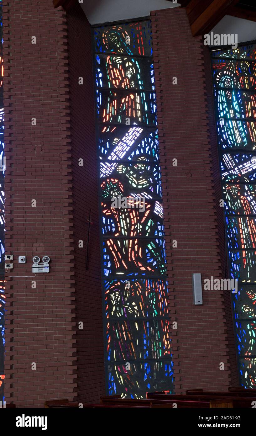 Bright and colorful stained glass window Stock Photo - Alamy