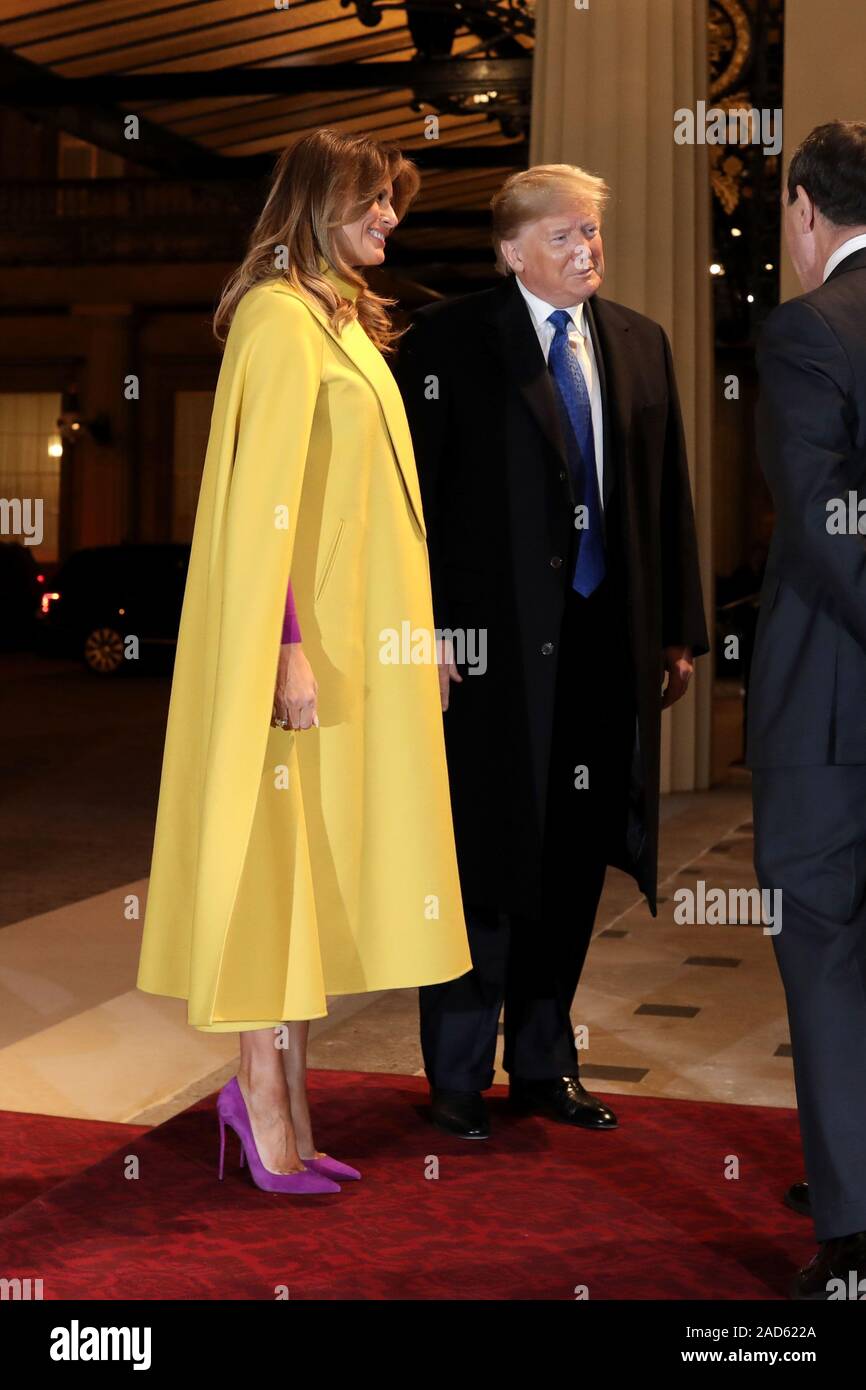 U.S. President Donald Trump and his wife Melania are greeted by Deputy ...