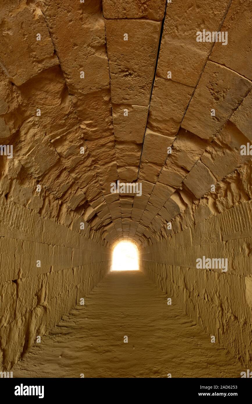 Pre Roman 'Roman' arch, Nemea, Greece. Pausanias described a 'hidden ...