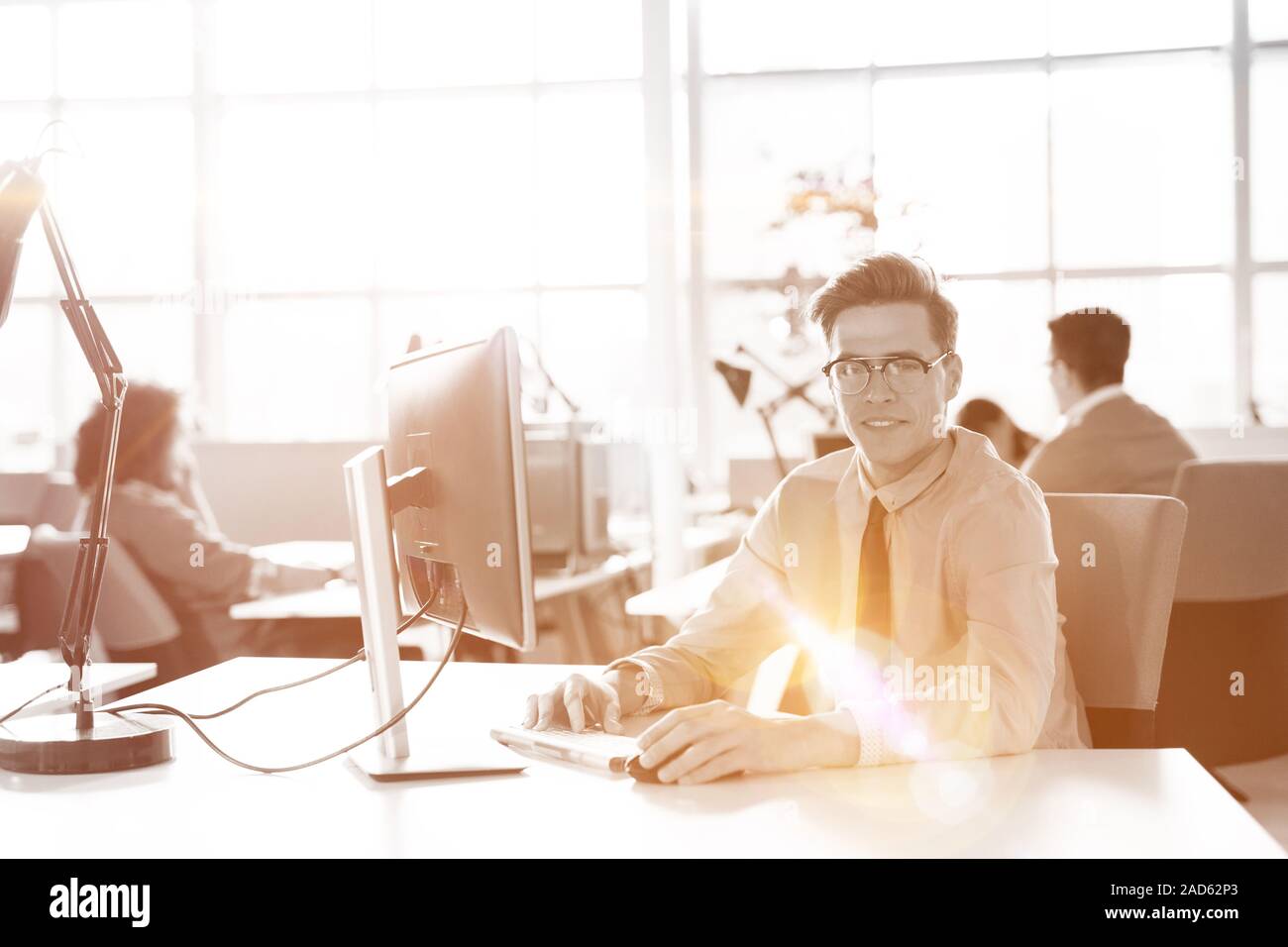 Businessman work using computer hi-res stock photography and images - Alamy