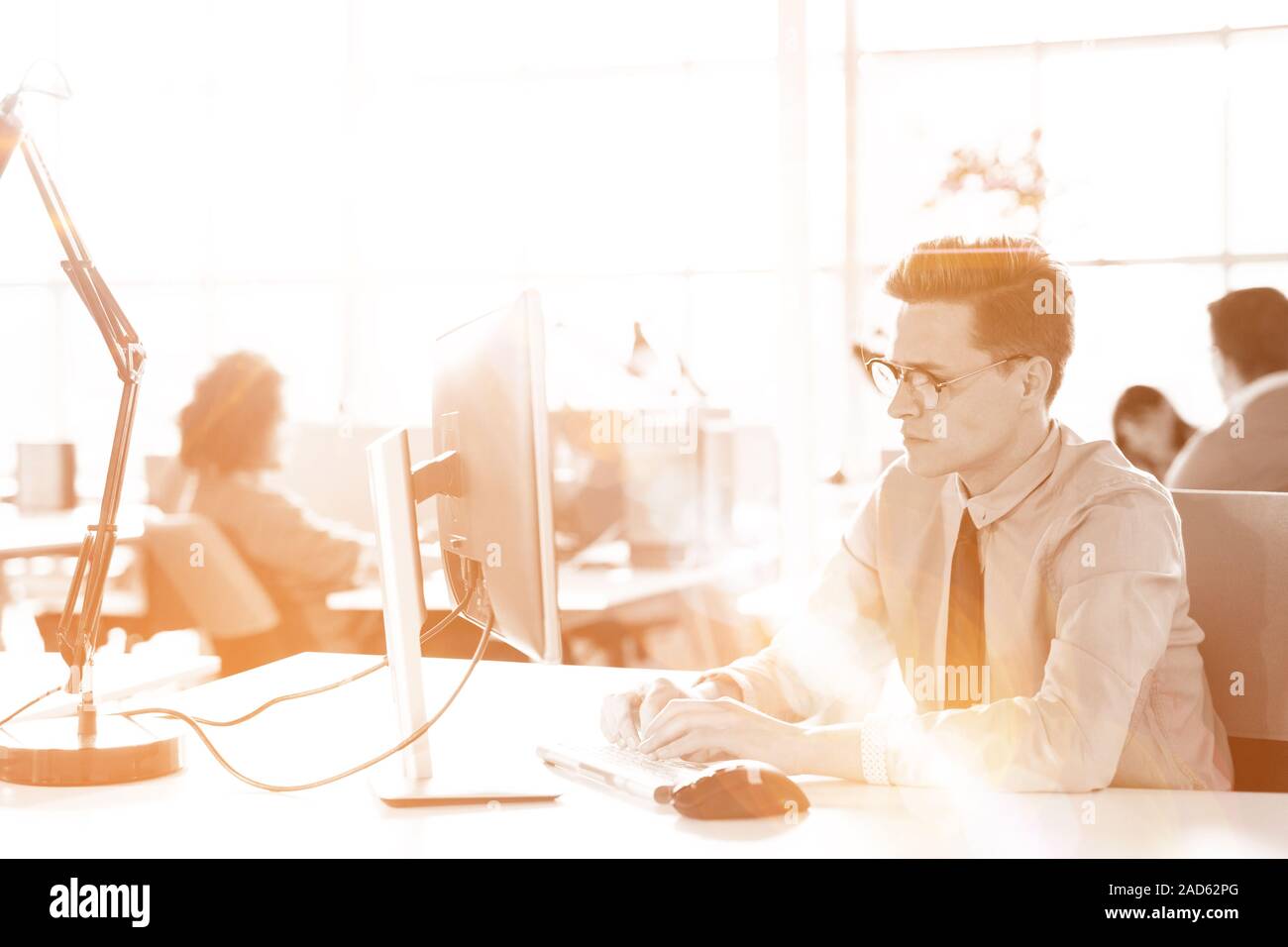 Computer at work hi-res stock photography and images - Alamy