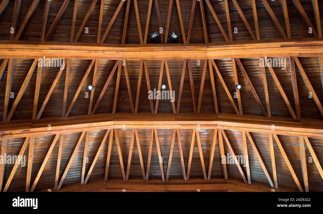 The interior of the Santa Rosa de Lima Church, in Lince, Peru Stock ...
