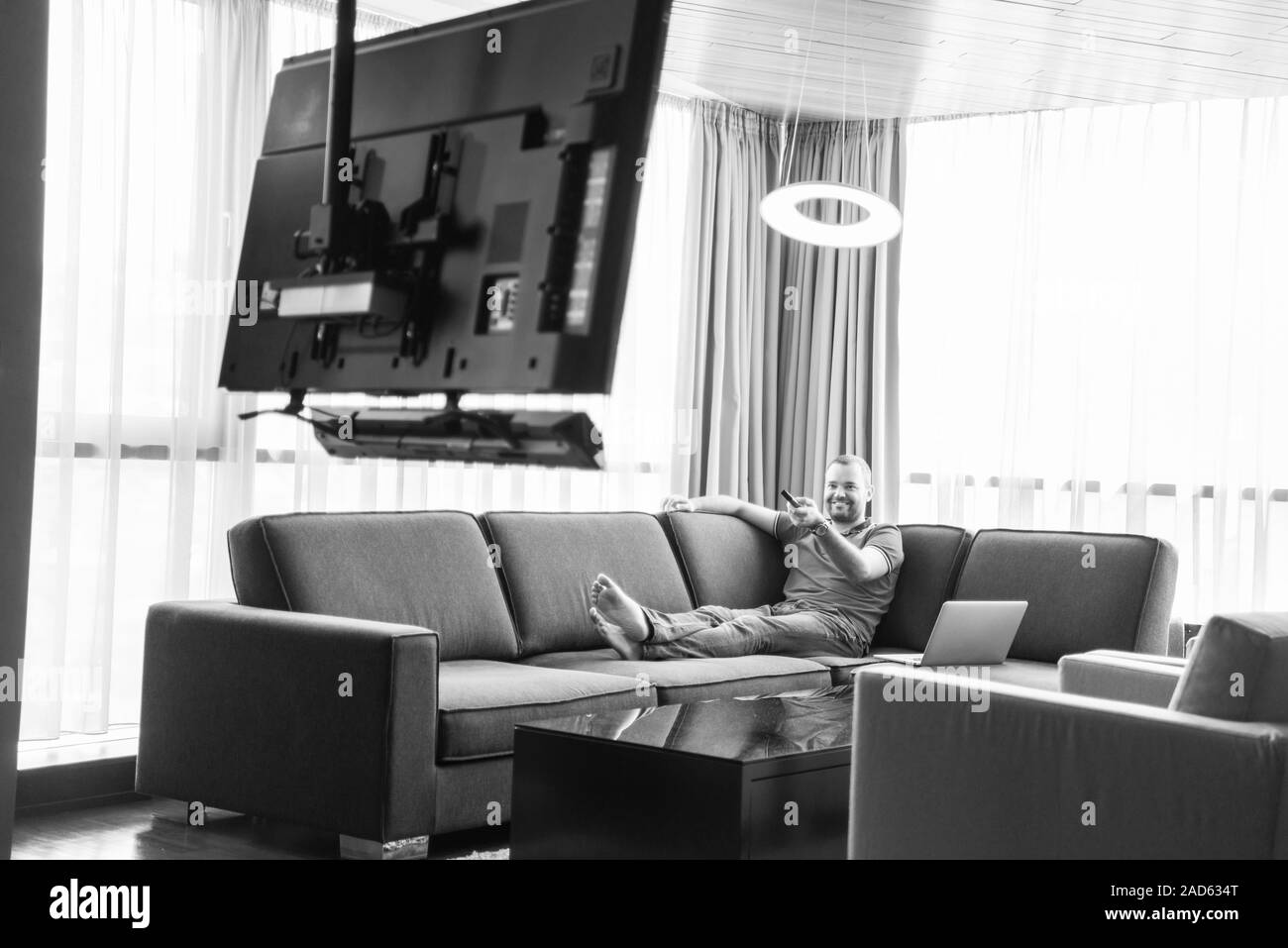 People enjoying food Black and White Stock Photos & Images - Alamy