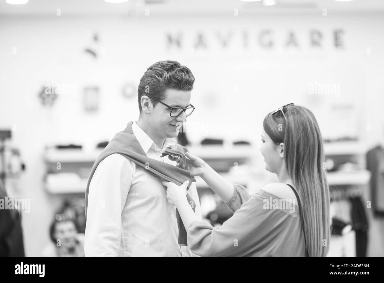 Couple discussing Black and White Stock Photos & Images - Alamy