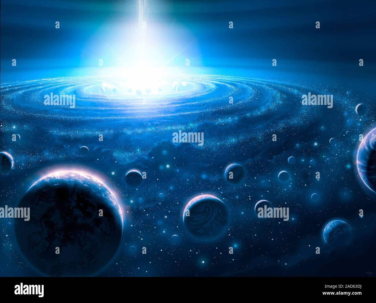 Urantian cosmology. Illustration of the 'Havona' aspect of the ...