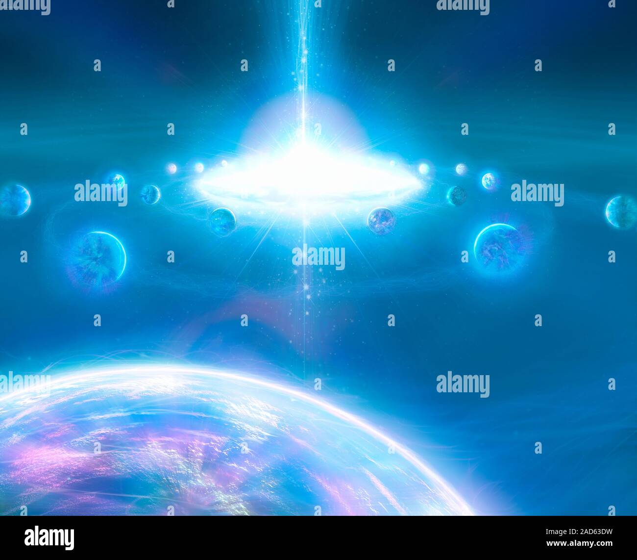 Urantian cosmology. Illustration of the 'Paradise' aspect of the ...