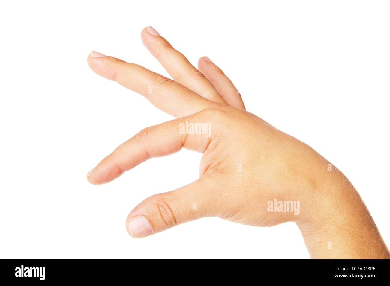 adult man hand to hold something isolated Stock Photo - Alamy