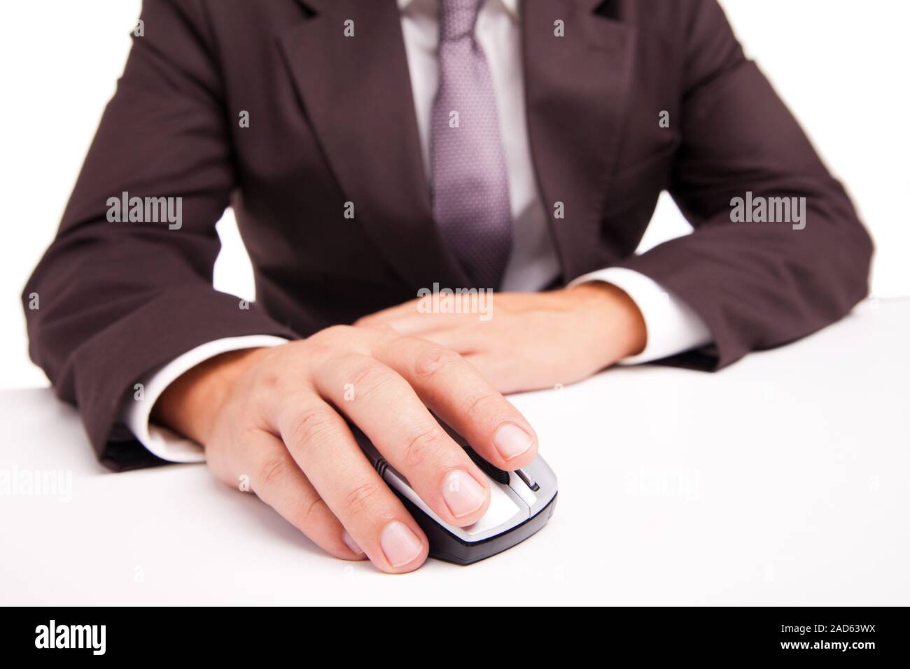 Businessman hand computer mouse close hi-res stock photography and ...