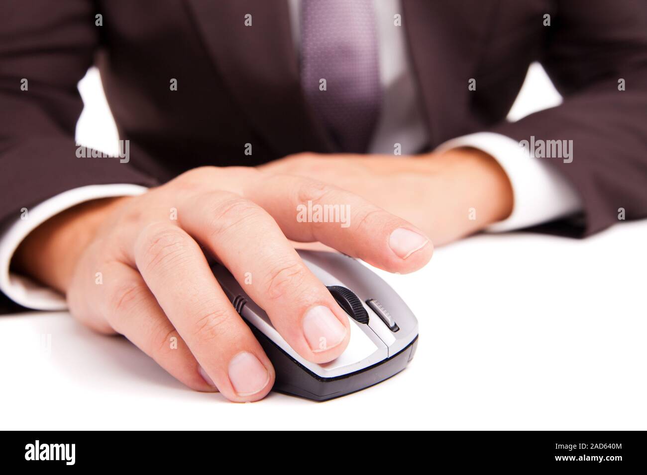 Businessman hand computer mouse close hi-res stock photography and ...