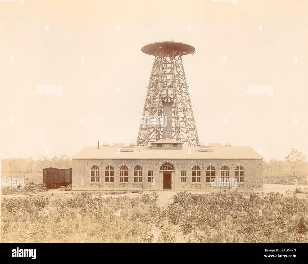Tesla's Wardenclyffe Tower laboratory. The Wardenclyffe Tower was built ...