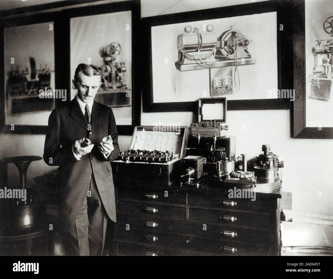 Nikola Tesla (1856-1943), Serb-US physicist and electrical engineer ...