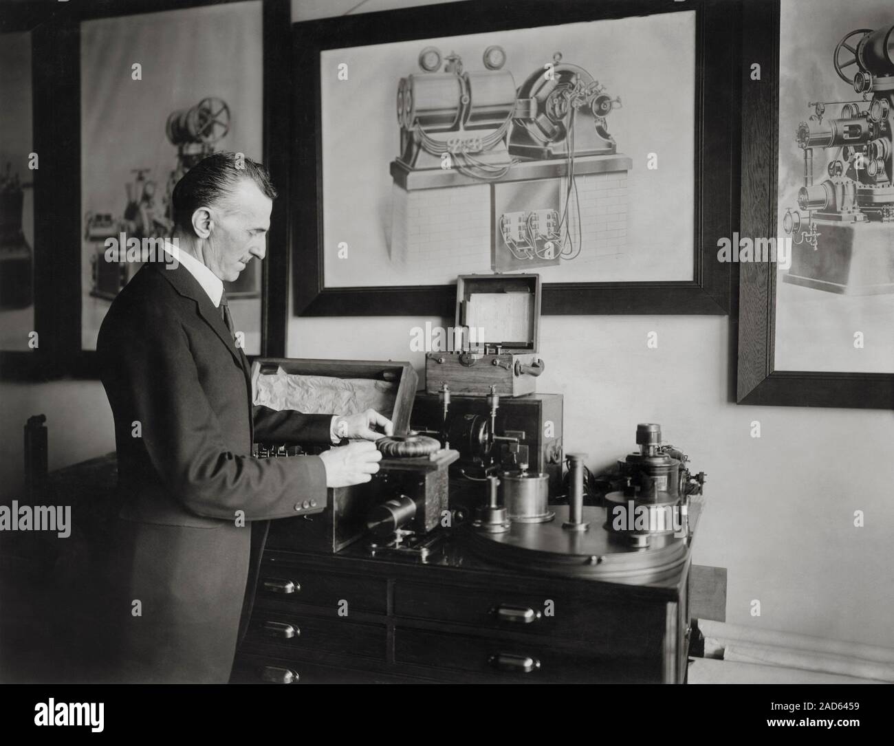 Nikola Tesla (1856-1943), Serb-US physicist and electrical engineer ...